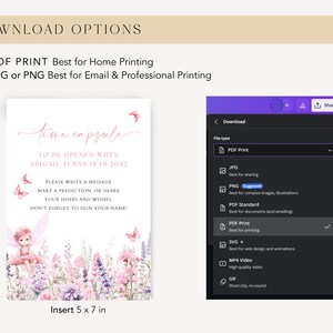 Editable Blush Pink Fairy First Birthday Time Capsule Canva Template ...