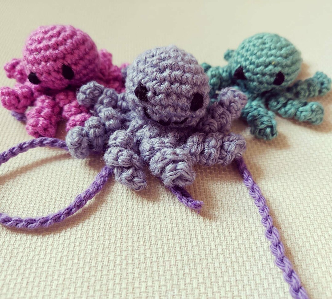 Baby Octopus Bookmarks. Octopus. Handmade Crochet Bookmark. - Etsy UK