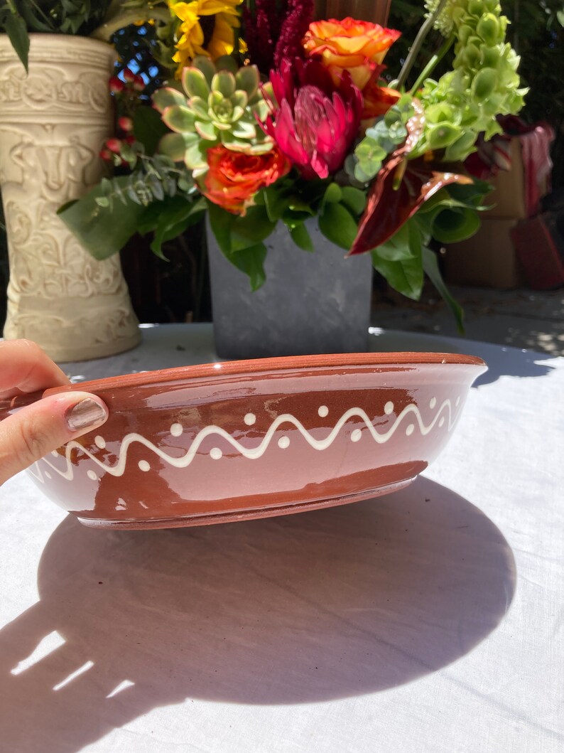 Spaghetti Bowl Bulgarian Pottery Hand Painted Ceramic Bowl Serving Bowl ...