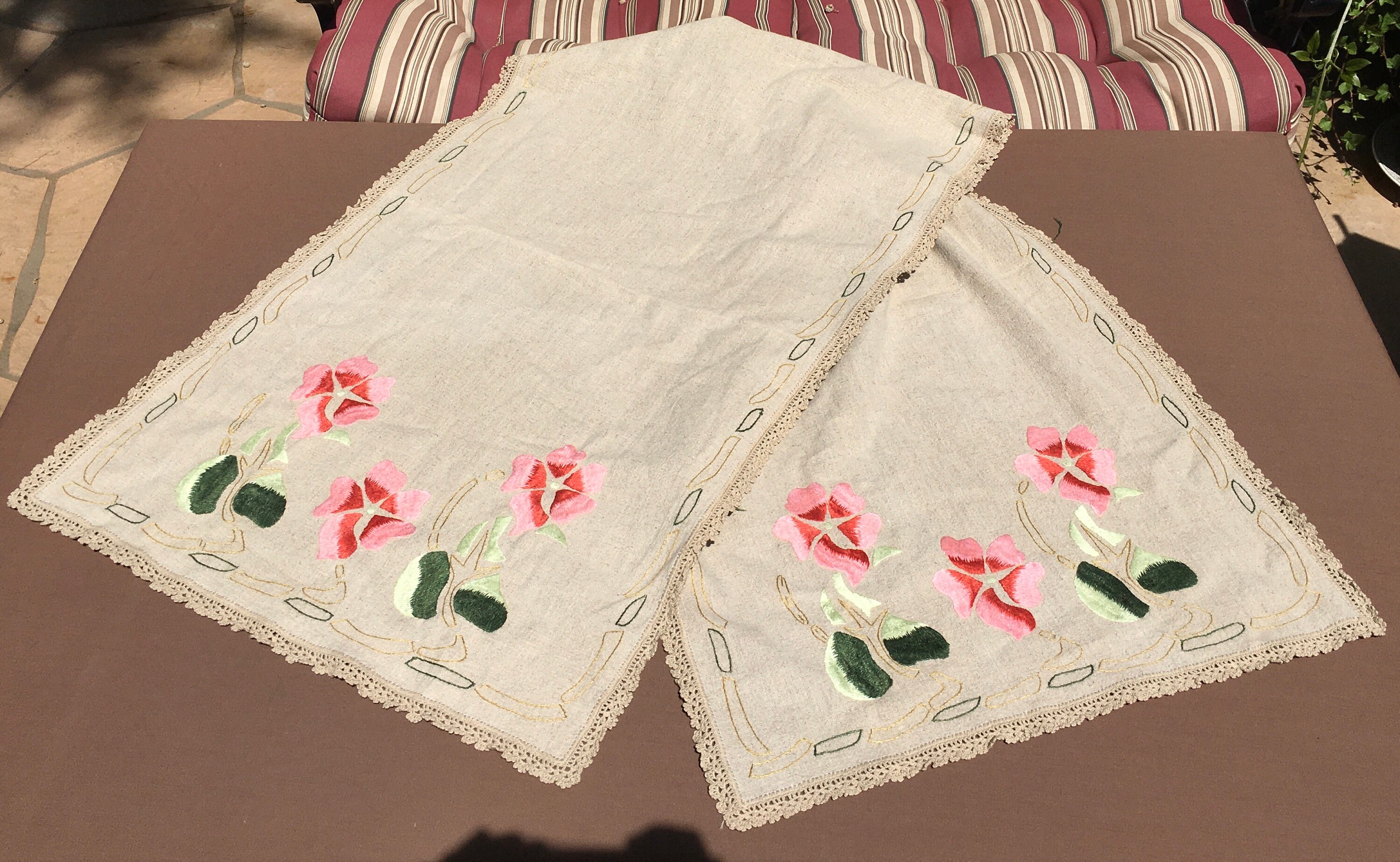 Hand Embroidered Linen Reproduction Linen Arts and Crafts - Etsy