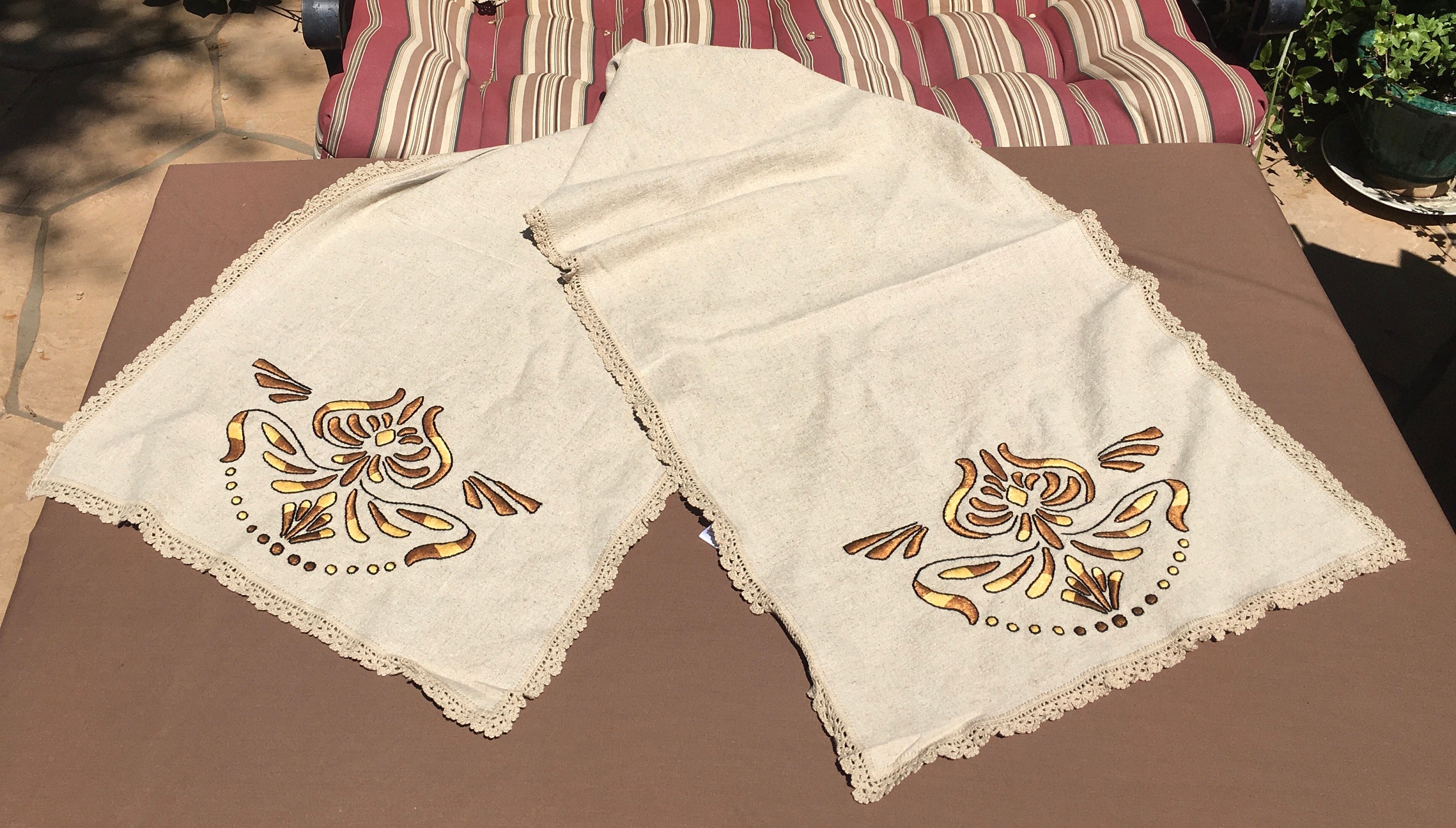 Hand Embroidered Linen Reproduction Linen Arts and Crafts - Etsy