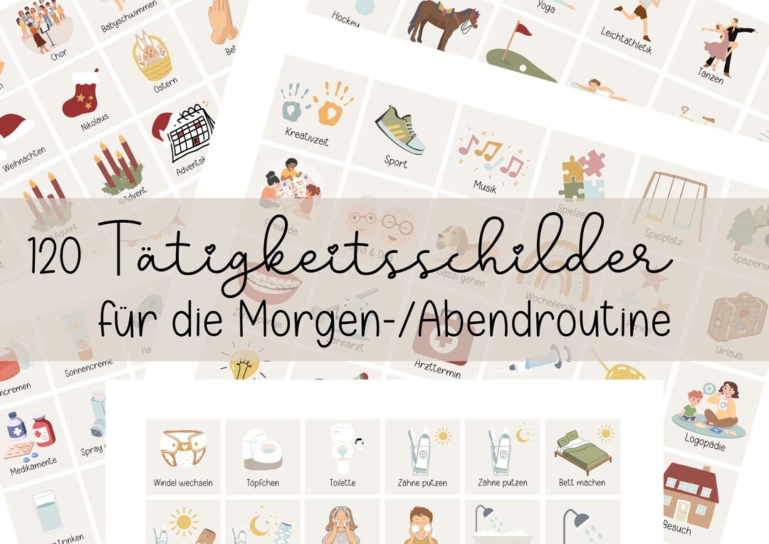 PDF Tagesplan Kinder Routineplan Kinder Meine Routine - Etsy