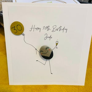 Pebble Art Birthday Cards - Etsy