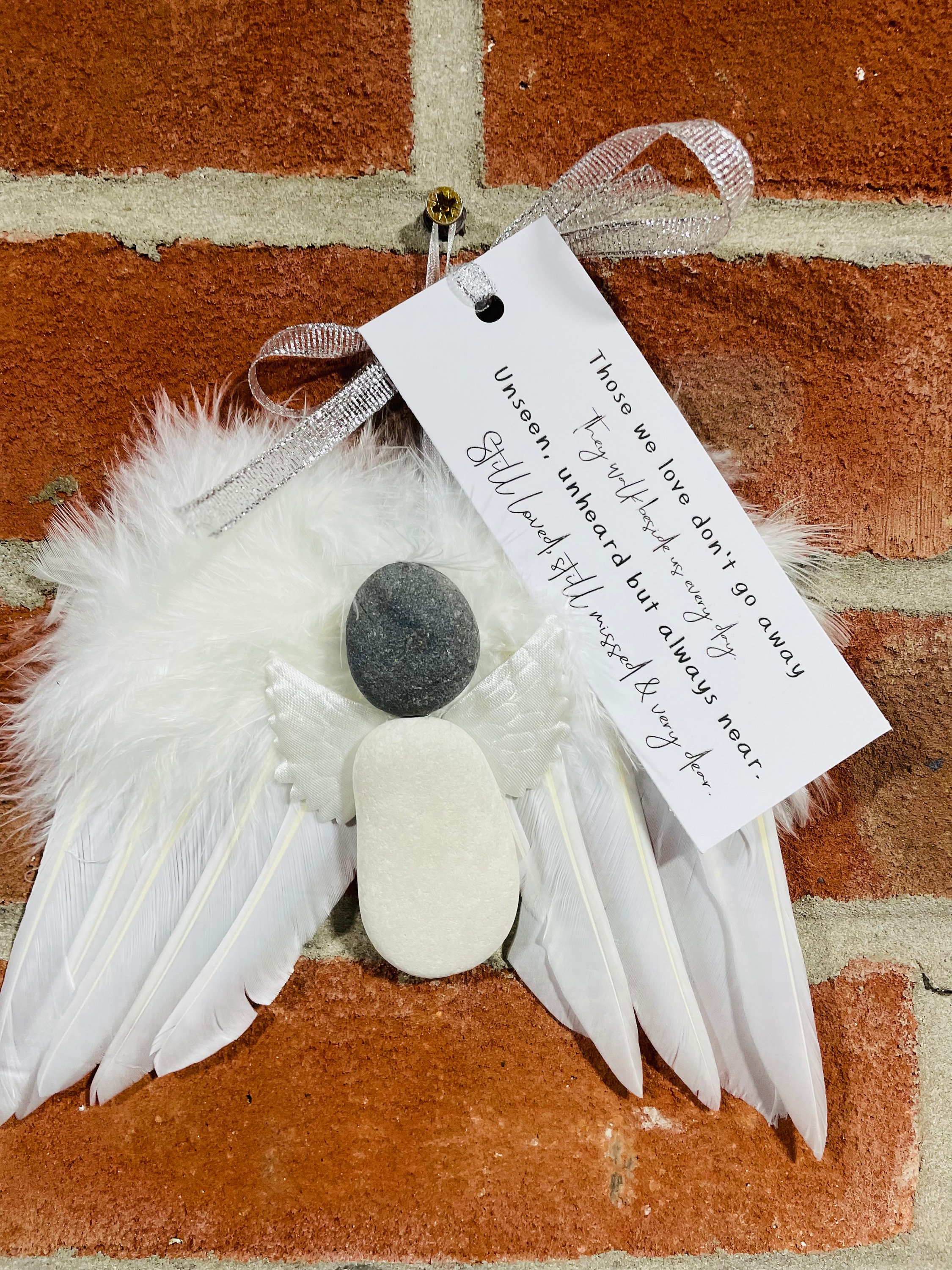 Beautiful and Delicate Pebble Art Angels - Etsy UK