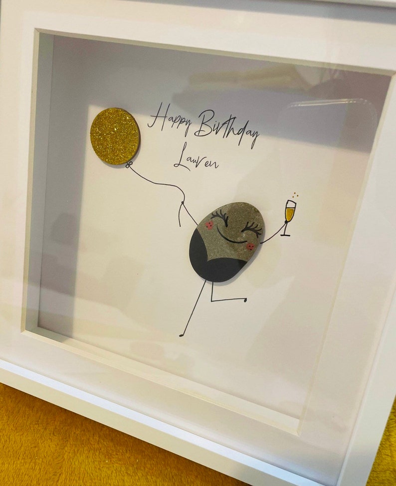 Pebble Art Birthday Cards | Etsy