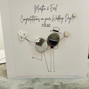 Pebble Art Wedding Cards - Etsy UK