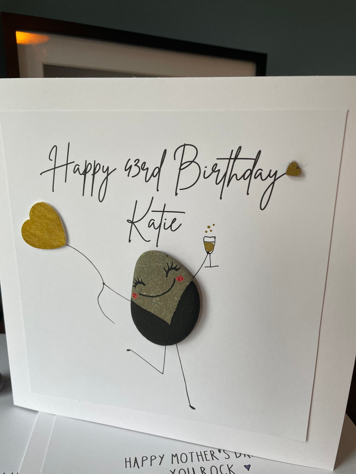 Pebble Art Birthday Cards - Etsy