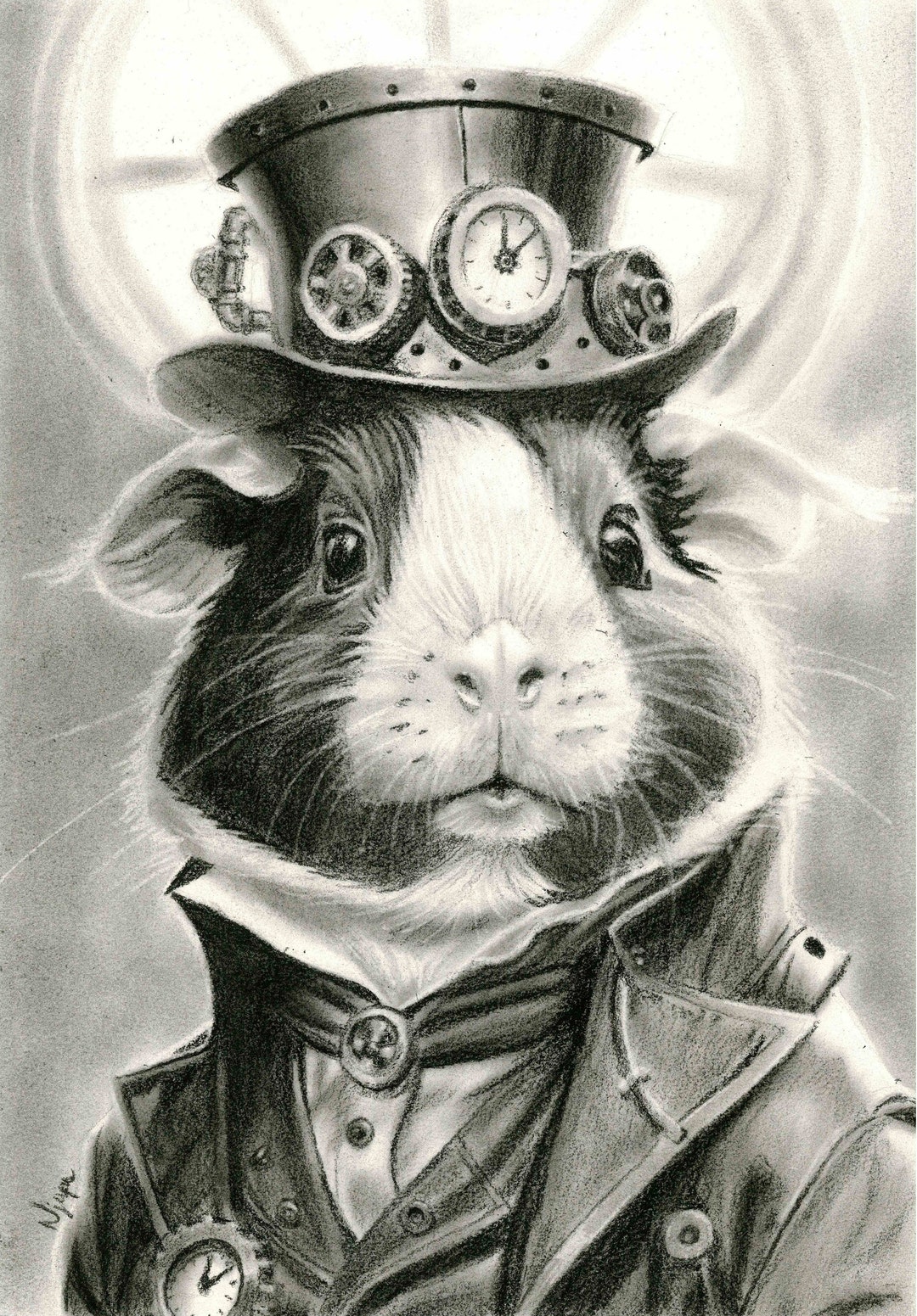 Steampunk Animal Drawing Art Prints. - Etsy UK
