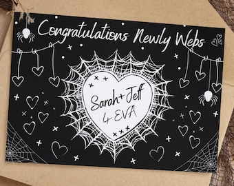 Goth Wedding Congratulations Card - Etsy