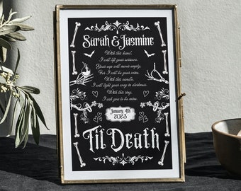 Corpse Bride Emily & Victor Wedding Vows A5 Quote Print - Etsy