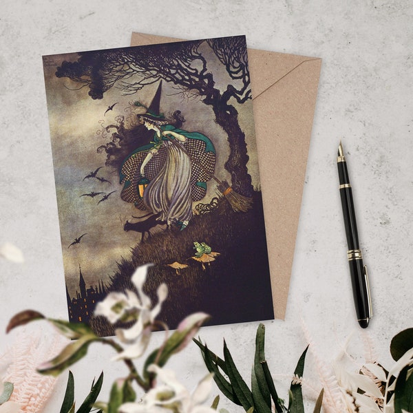 Witch Card - Etsy