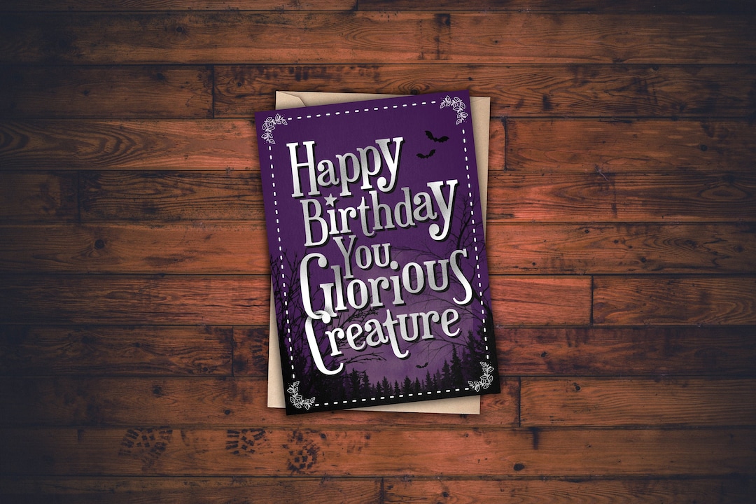 Spooky Gothic Birthday Card Custom Greetings Happy Birthday You ...