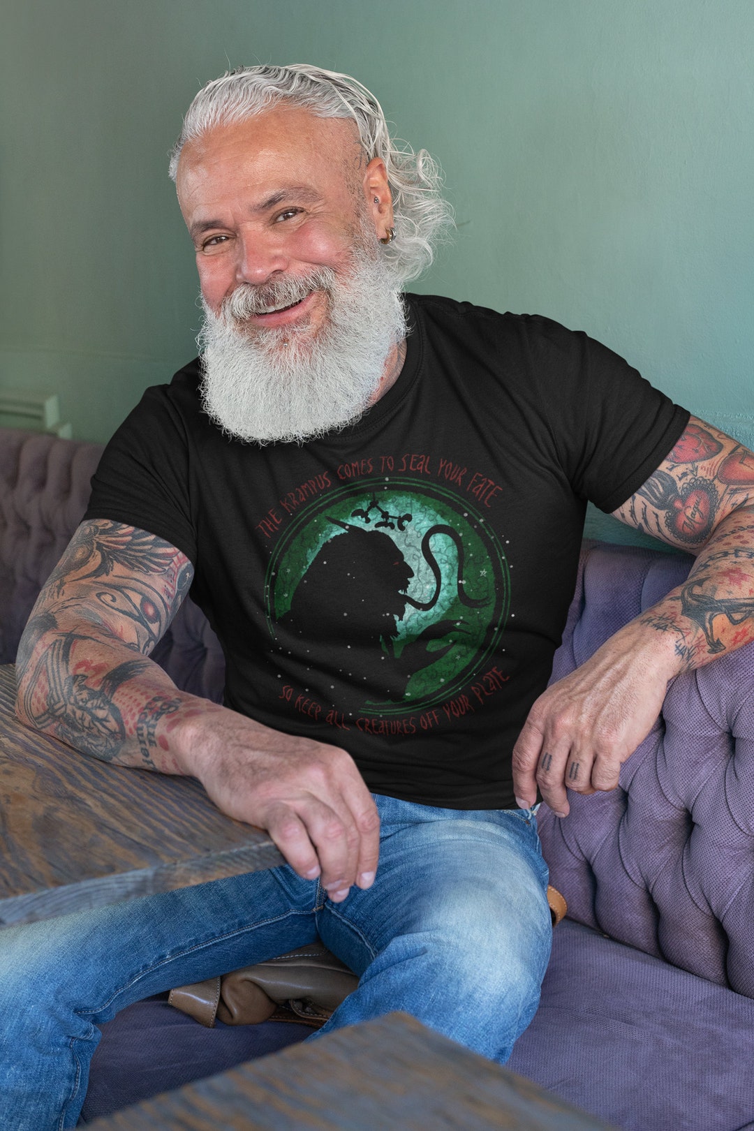 Vegan Goth Christmas Tshirt Krampus Tee Gothic Xmas Holidays - Etsy UK