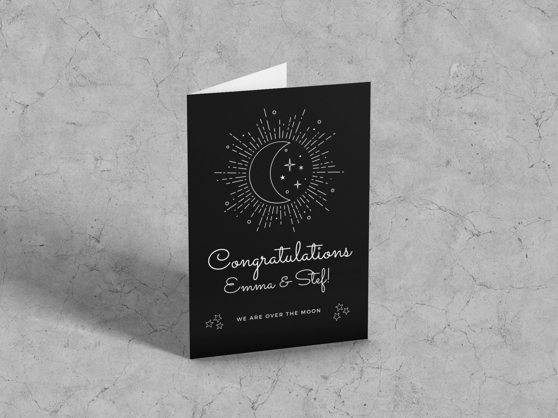 Goth Wedding Card ANY NAMES Custom Congratulations - Etsy