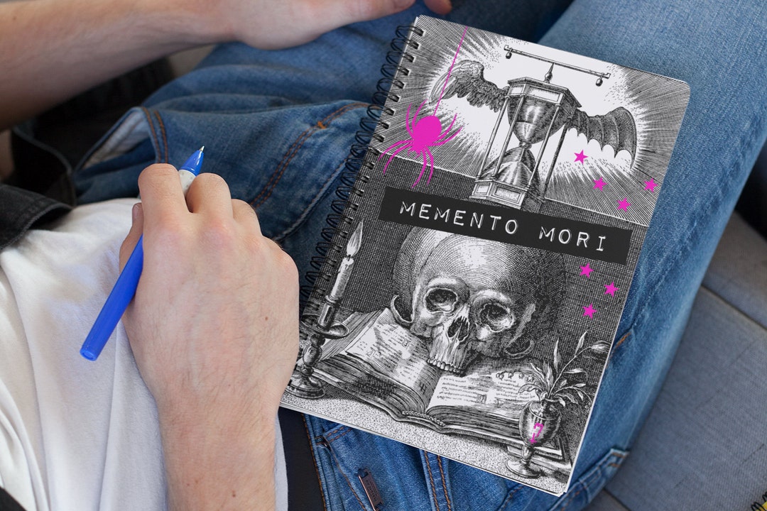 Memento Mori Skull Notebook A5 Spiral Note Book Journal Gothic - Etsy