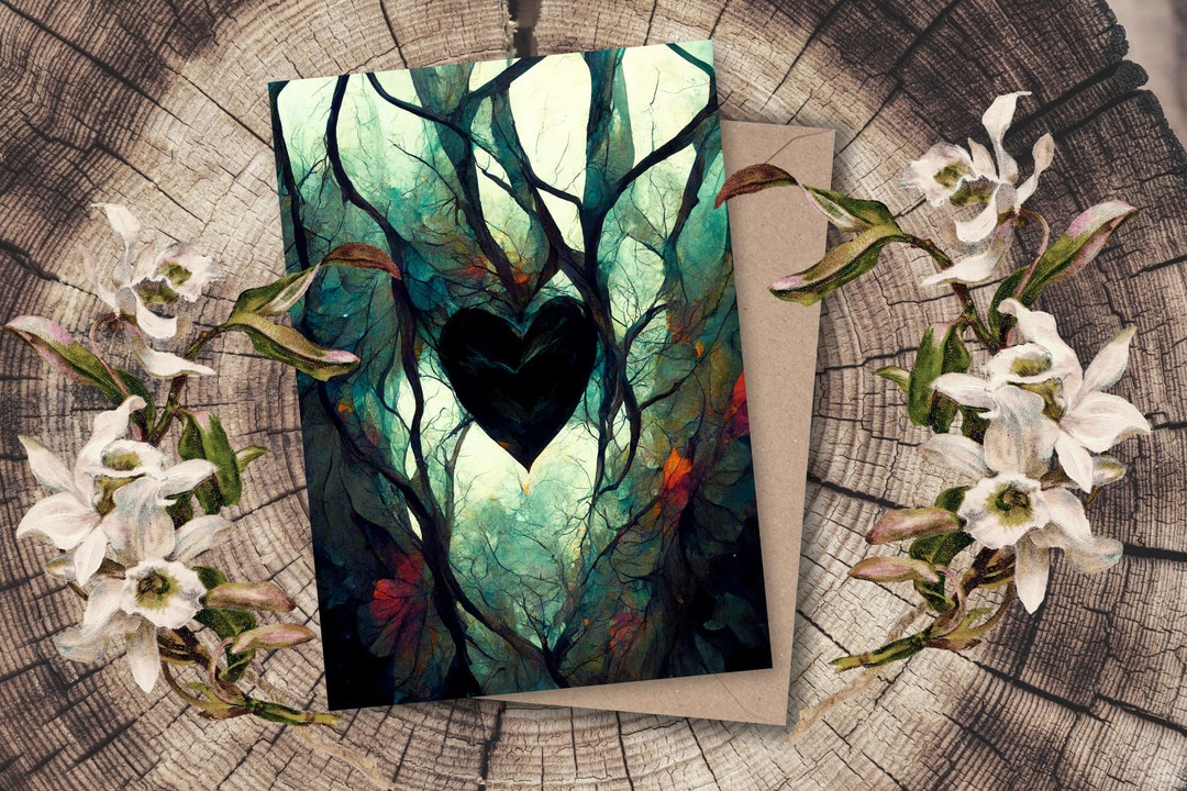 Goth Card Spooky Vines Heart Love Anniversary Valentine Valentines ...