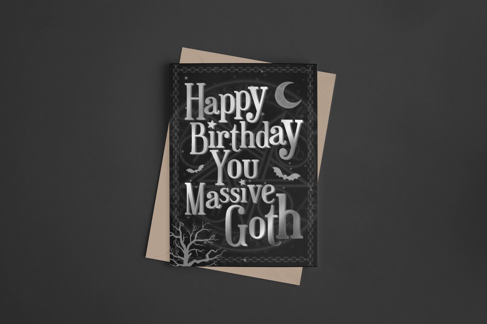 Goth Birthday Card Custom Greetings Happy Birthday You Massive Goth ...