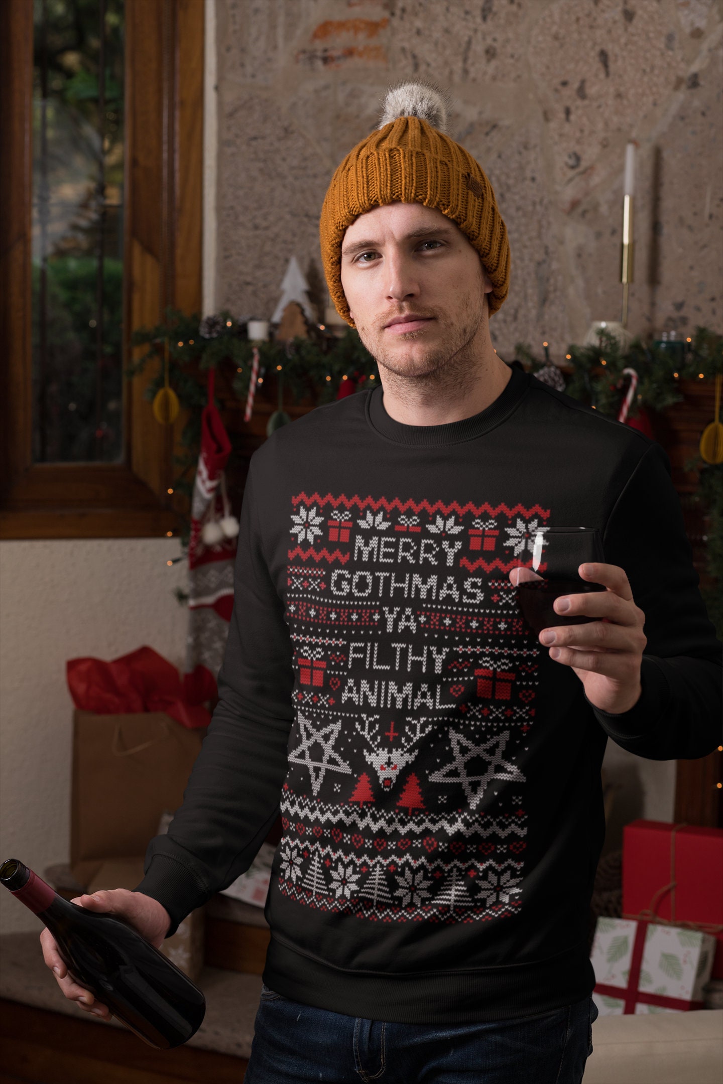 Gothic Christmas Jumper Sweatshirt Merry Gothmas Ya Filthy - Etsy