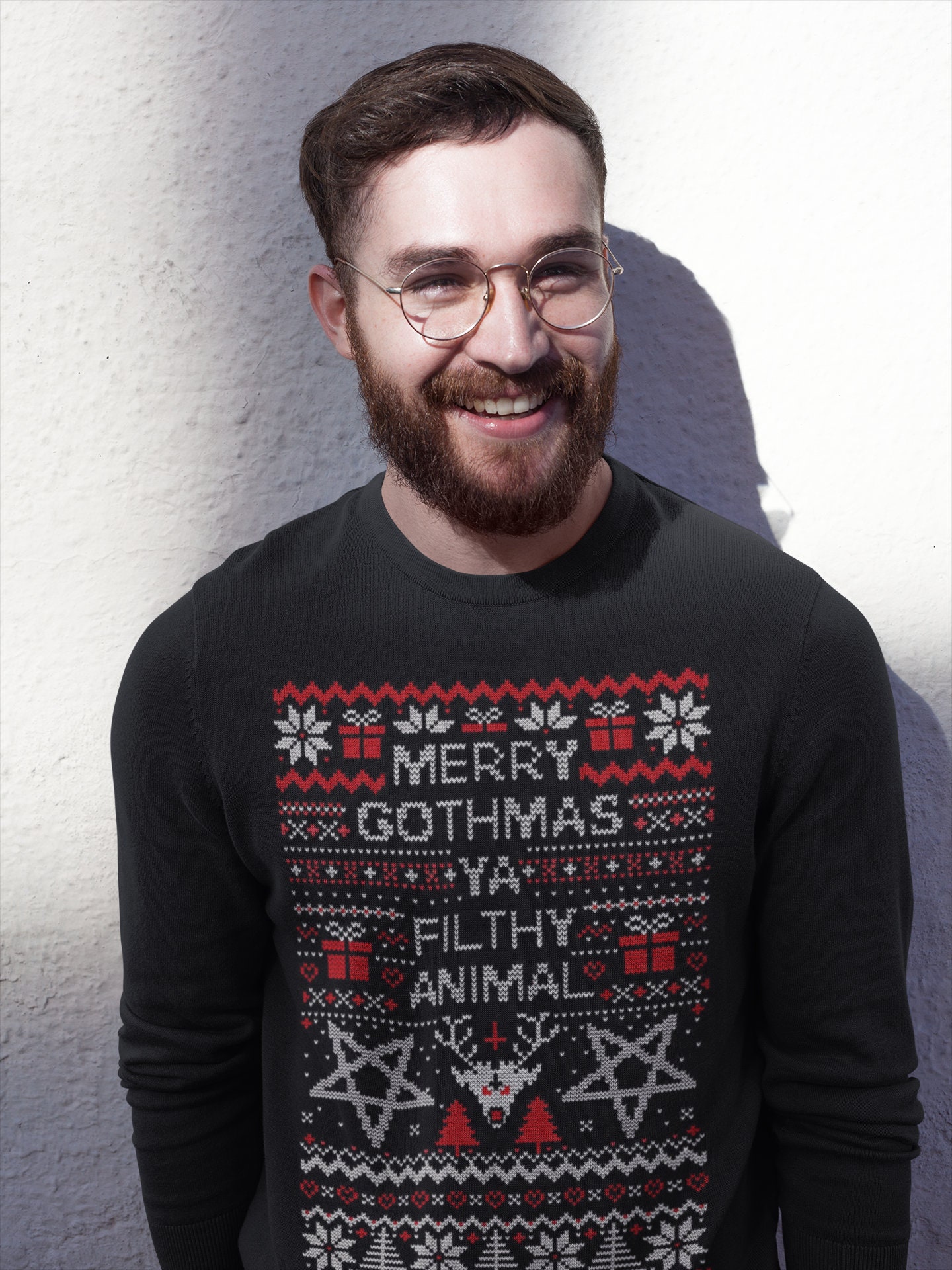 Gothic Christmas Jumper Sweatshirt Merry Gothmas Ya Filthy - Etsy