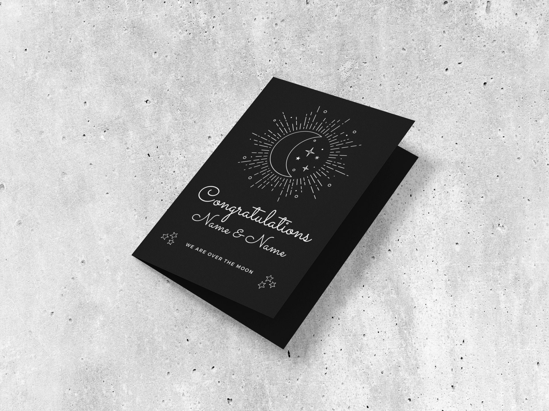Goth Wedding Card ANY NAMES Custom Congratulations - Etsy