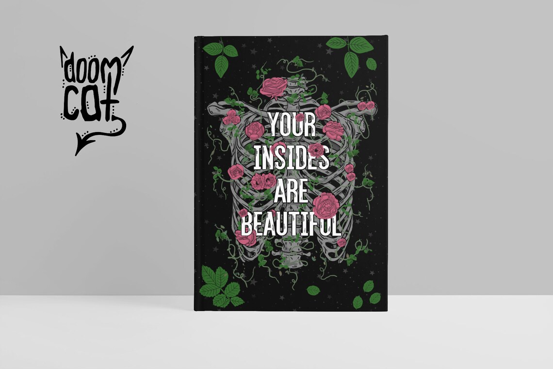 Goth Notebook your Insides Are Beautiful Journal | Etsy UK
