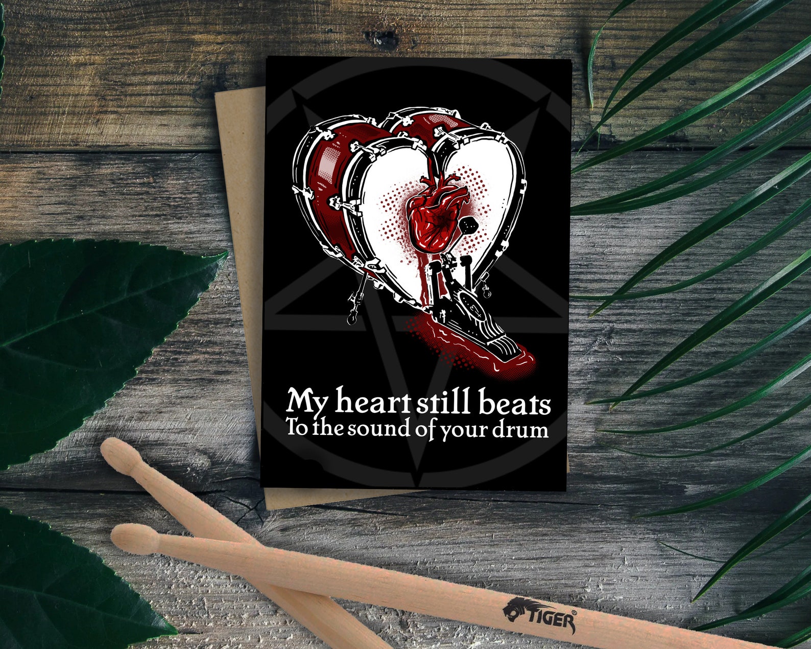 Goth Anniversary Custom Card Birthday Love Greetings Drummer - Etsy