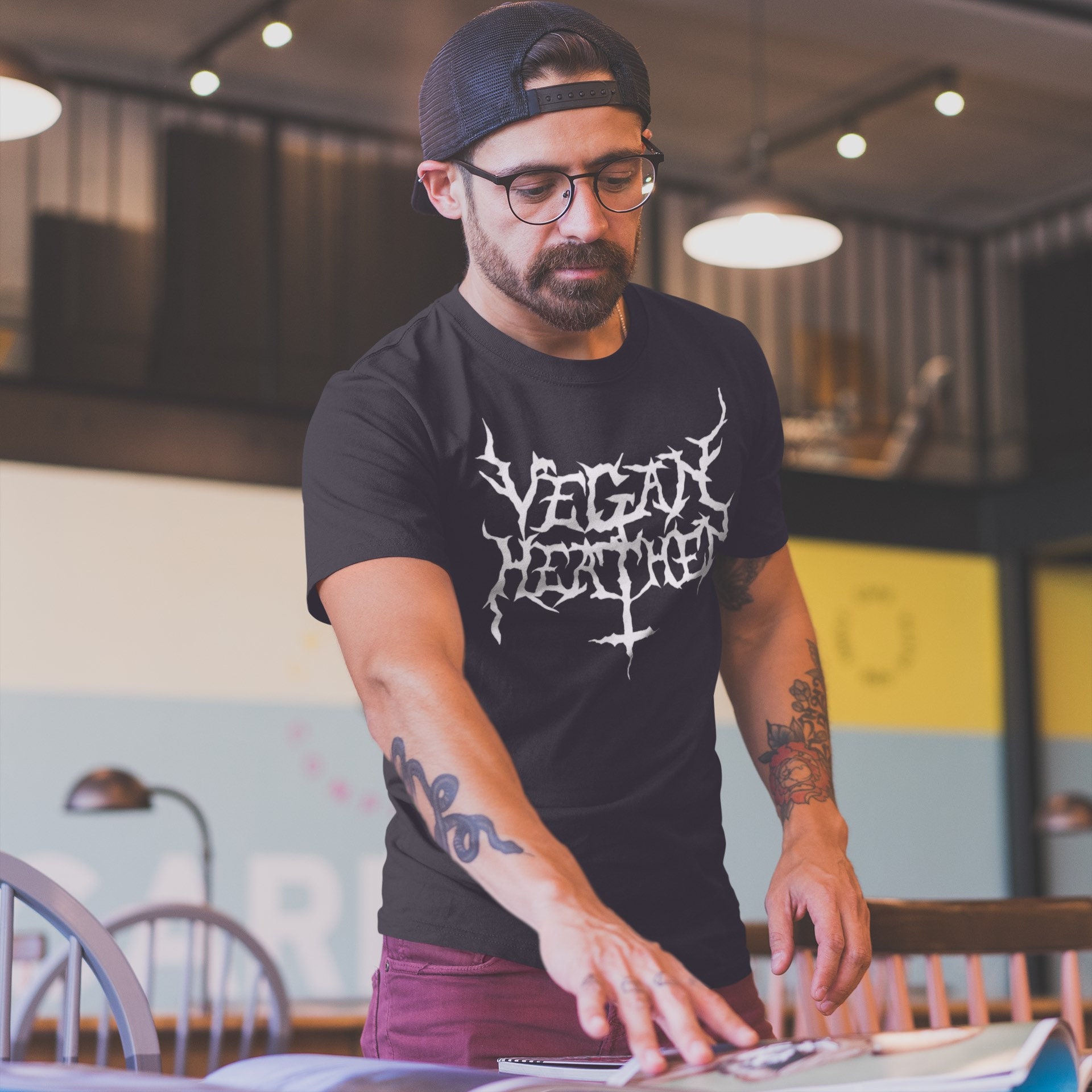 Goth Tshirt vegan Heathen Devil Gothic Apparel Tee Vegan | Etsy