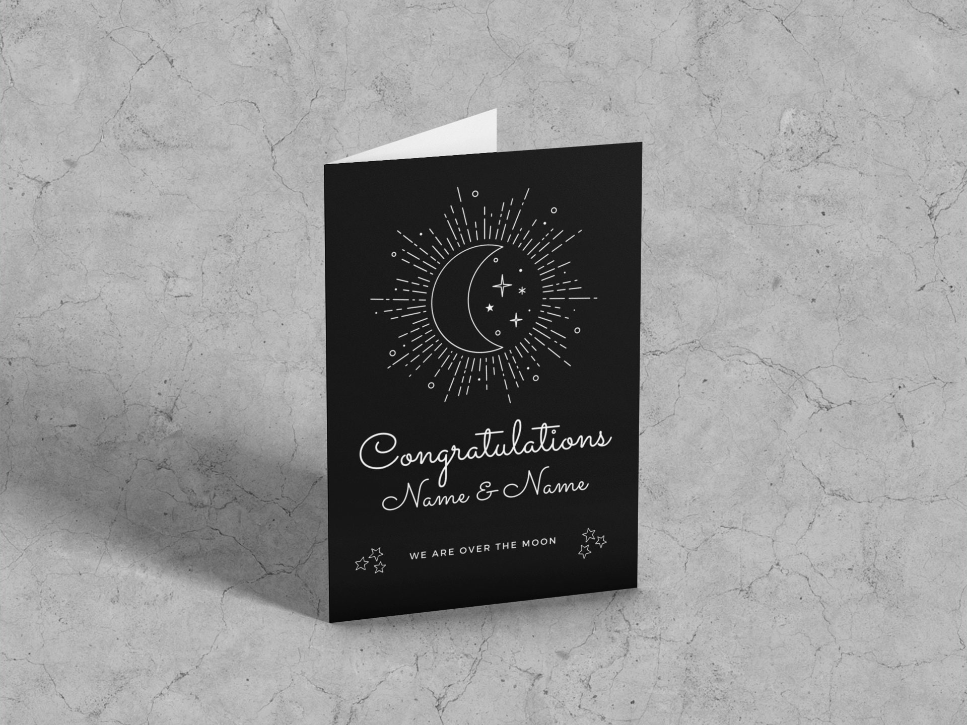 Goth Wedding Card ANY NAMES Custom Congratulations - Etsy