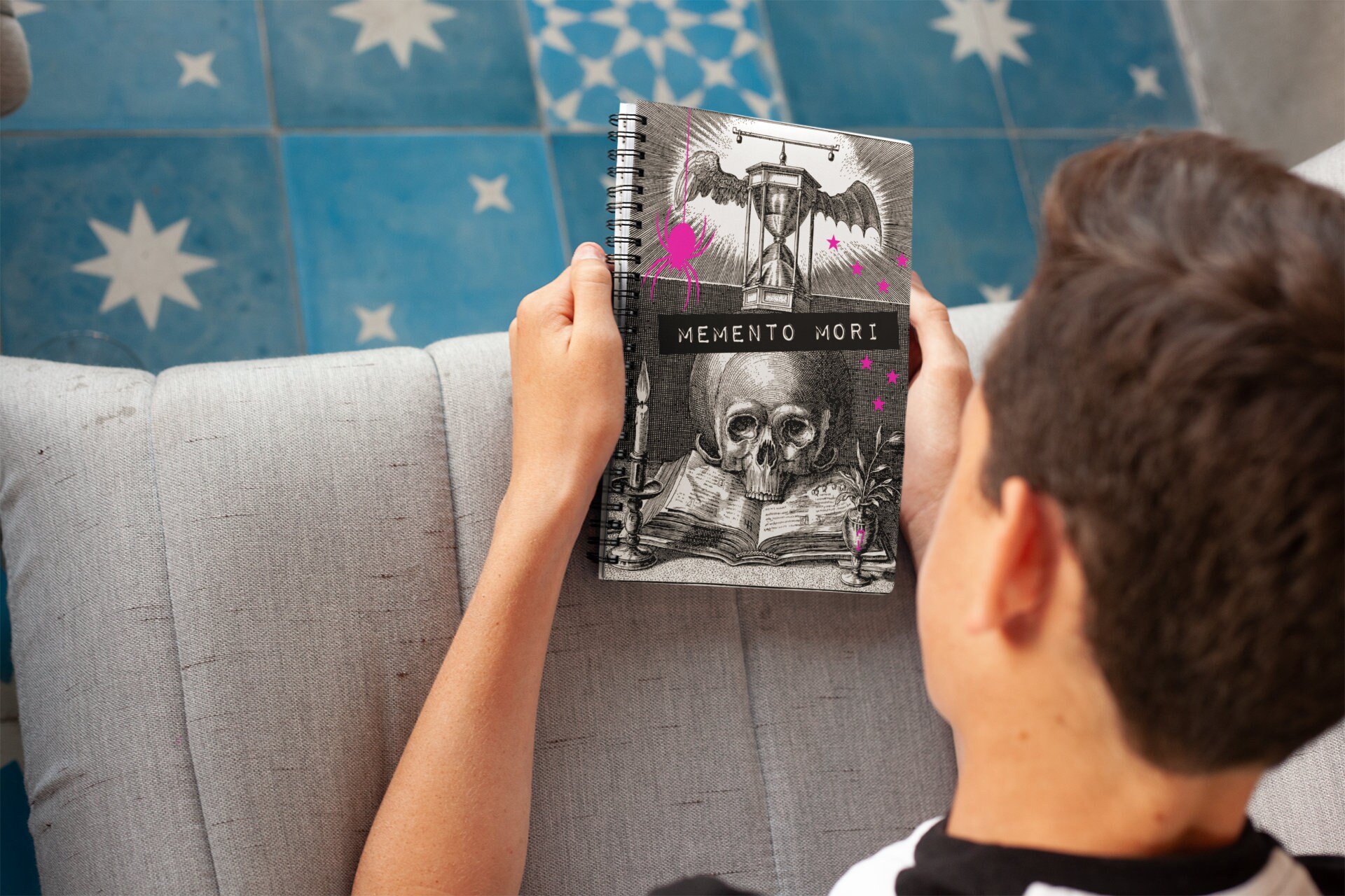 Memento Mori Skull Notebook A5 Spiral Note Book Journal Gothic - Etsy