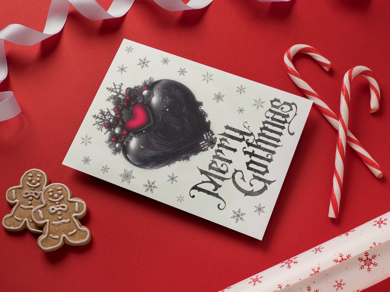 Goth Christmas Card Merry Gothmas Gothic Holiday Greeting - Etsy