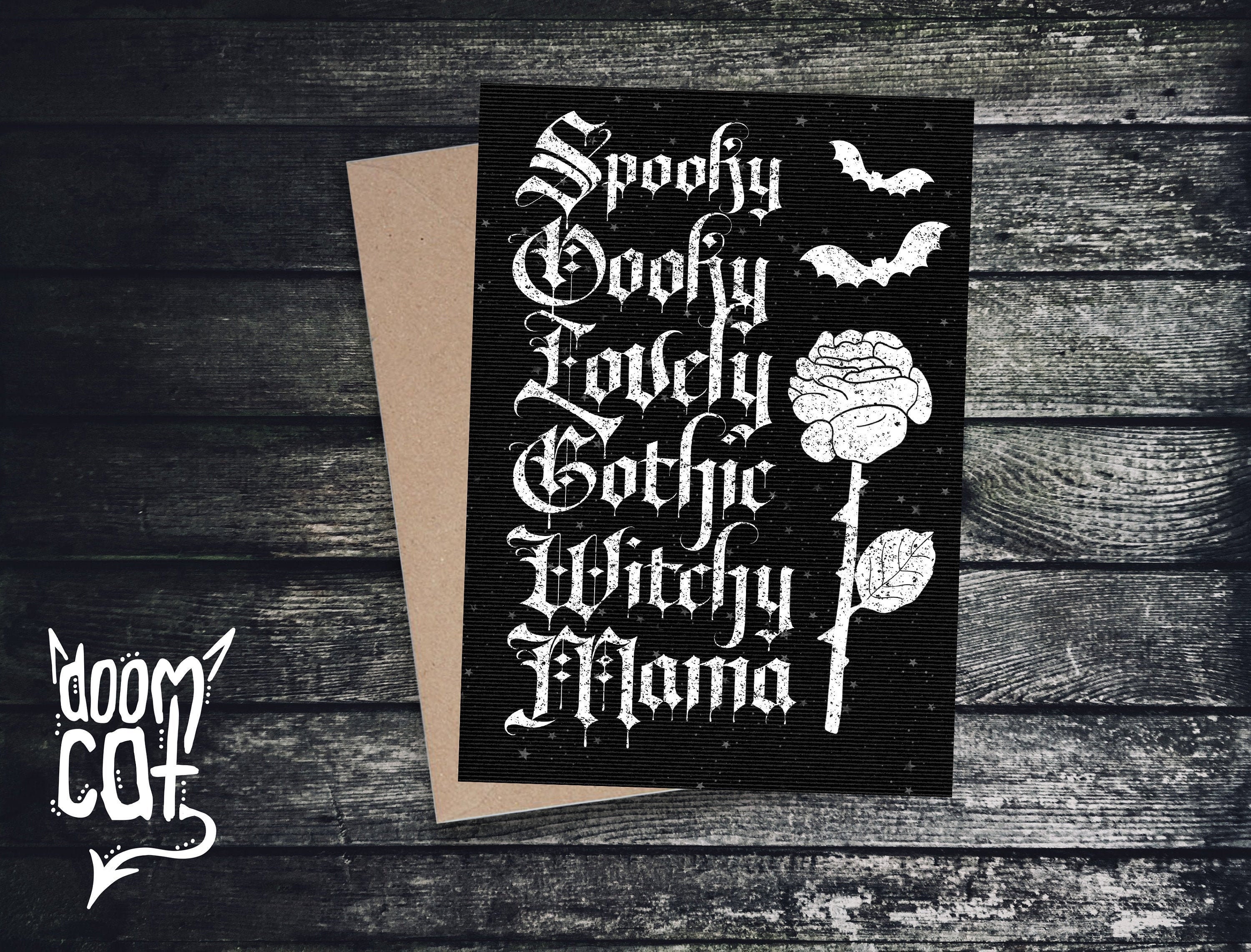 Goth Mother's Day Card spooky Oooky Lovely Gothic | Etsy