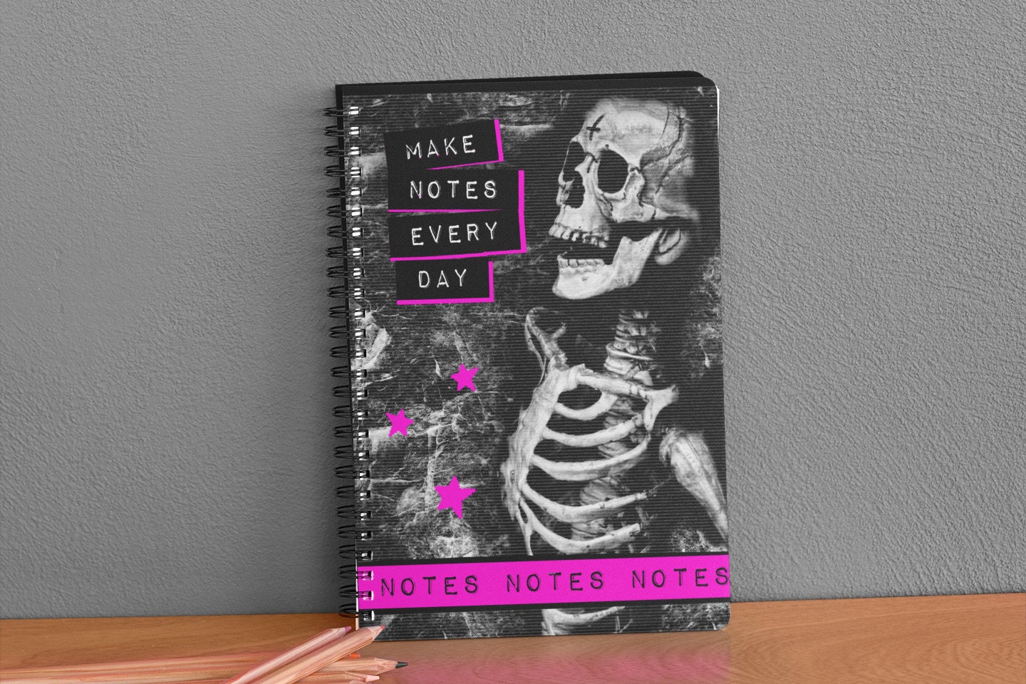 Goth Notebook A5 Spiral Note Book Skull Journal Gothic Book - Etsy UK