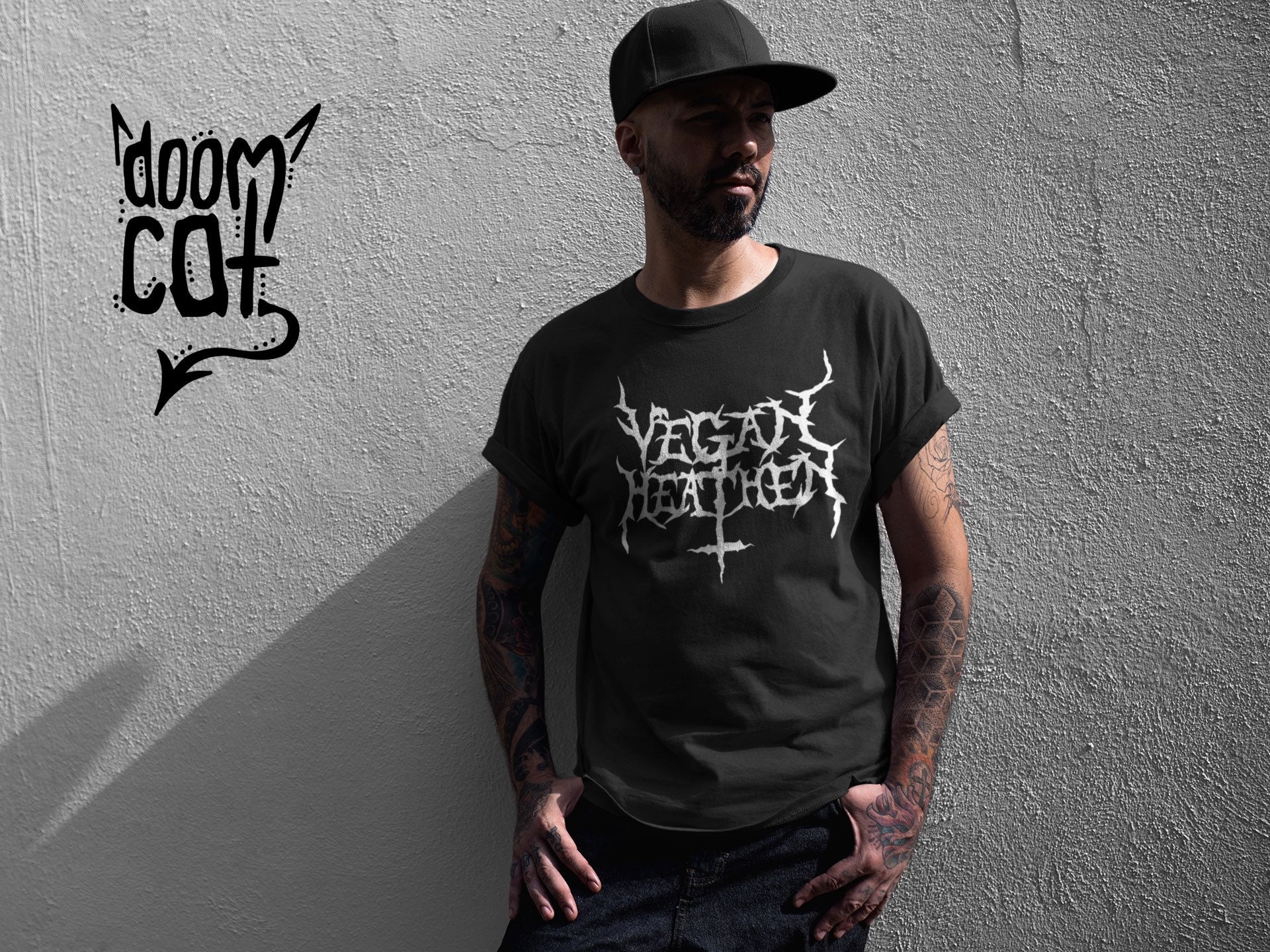 Goth Tshirt vegan Heathen Devil Gothic Apparel Tee Vegan | Etsy