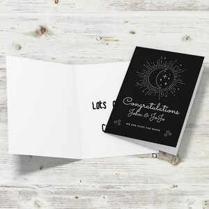 Goth Wedding Card ANY NAMES Custom Congratulations Personalised Baby ...