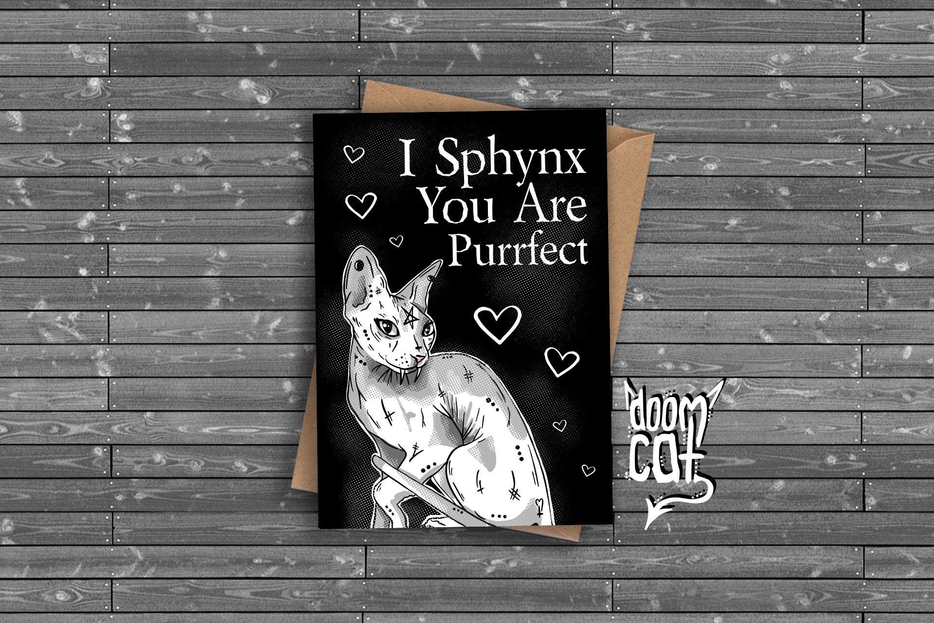 Goth Card Custom Greetings i Sphynx You Are - Etsy