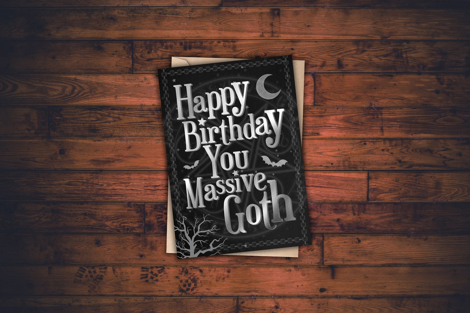 Goth Birthday Card Custom Greetings Happy Birthday You Massive Goth ...