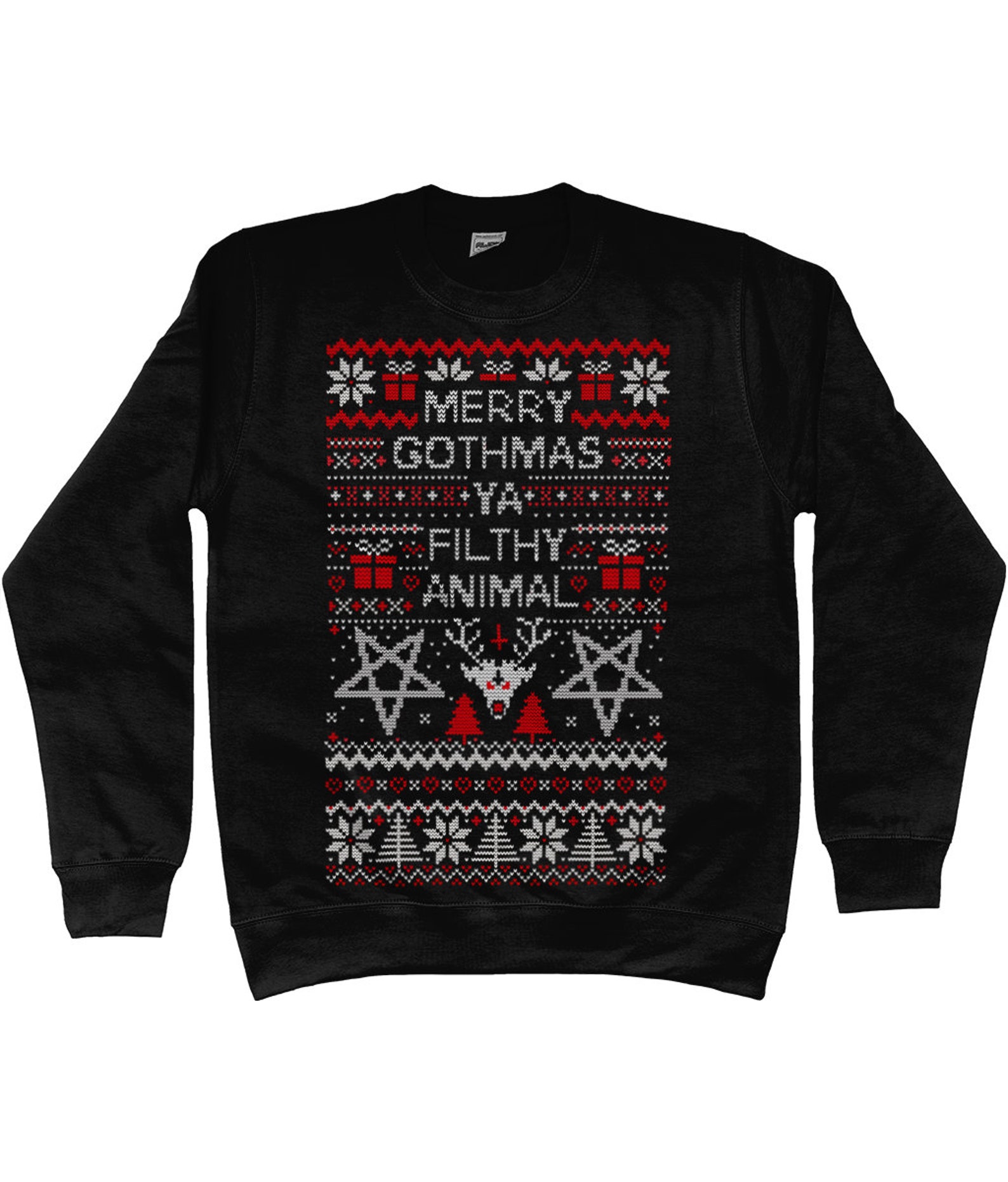 Gothic Christmas Jumper Sweatshirt Merry Gothmas Ya Filthy - Etsy