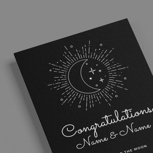 Goth Wedding Card ANY NAMES Custom Congratulations Personalised Baby ...