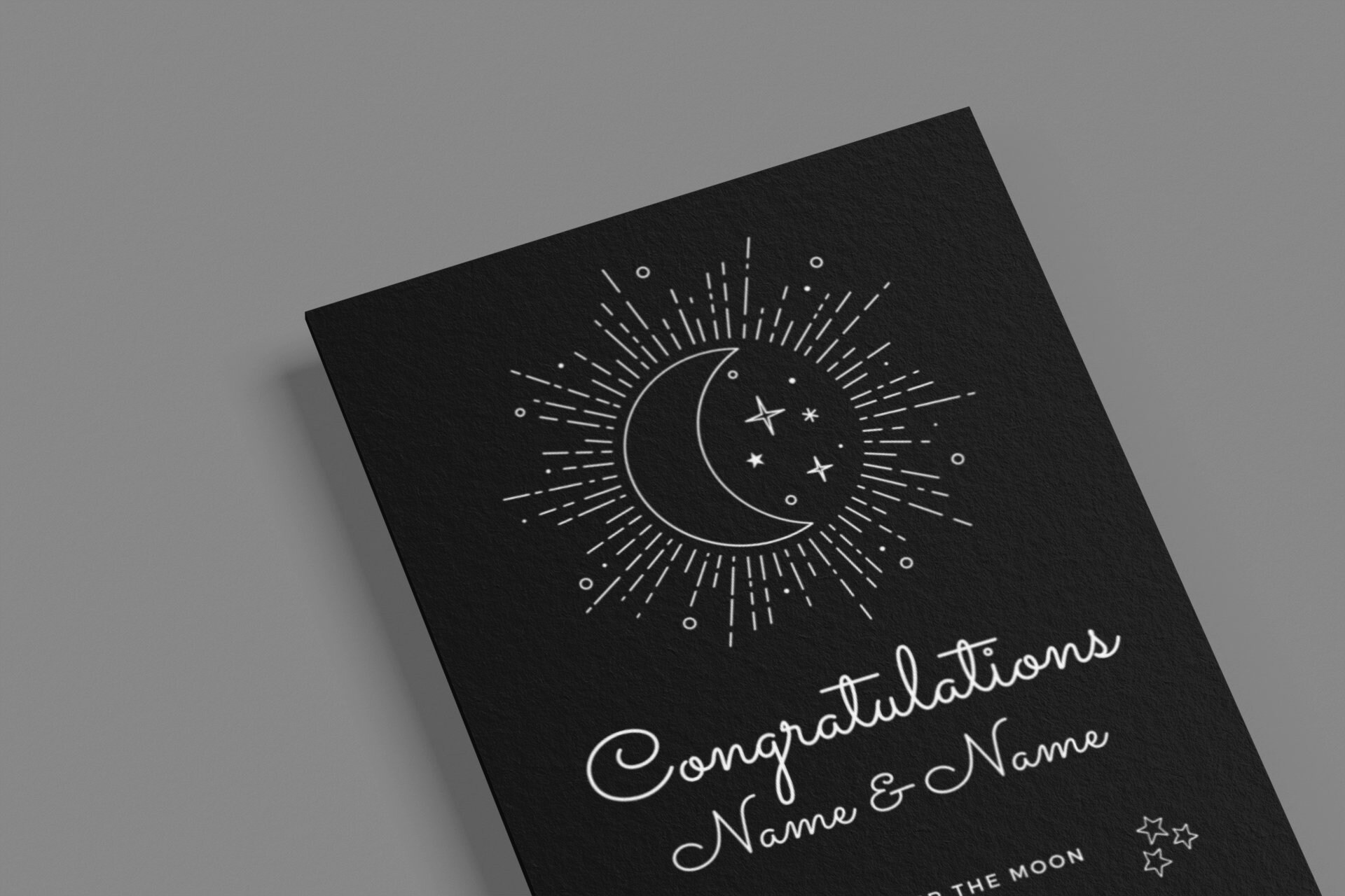 Goth Wedding Card ANY NAMES Custom Congratulations - Etsy