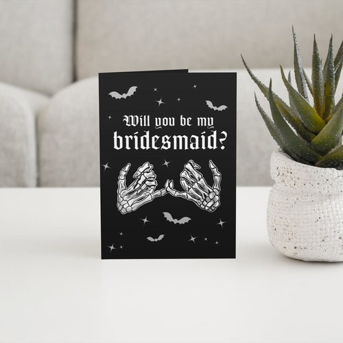 Will You Be My Bridesmaid Card Editable Template Witchy - Etsy
