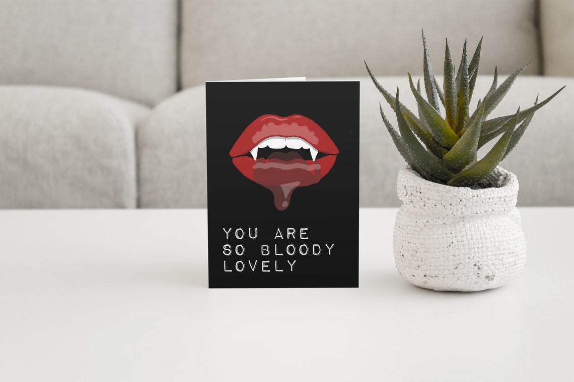 Vampire Card Custom Thank You you Are so Bloody - Etsy