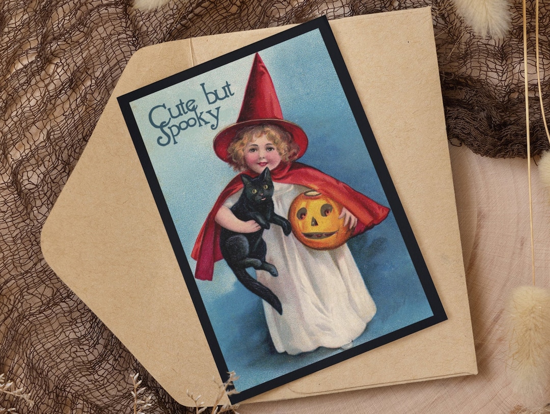 Witchy Birthday Card "cute but Spooky" Goth Custom Greetings Gothic ...