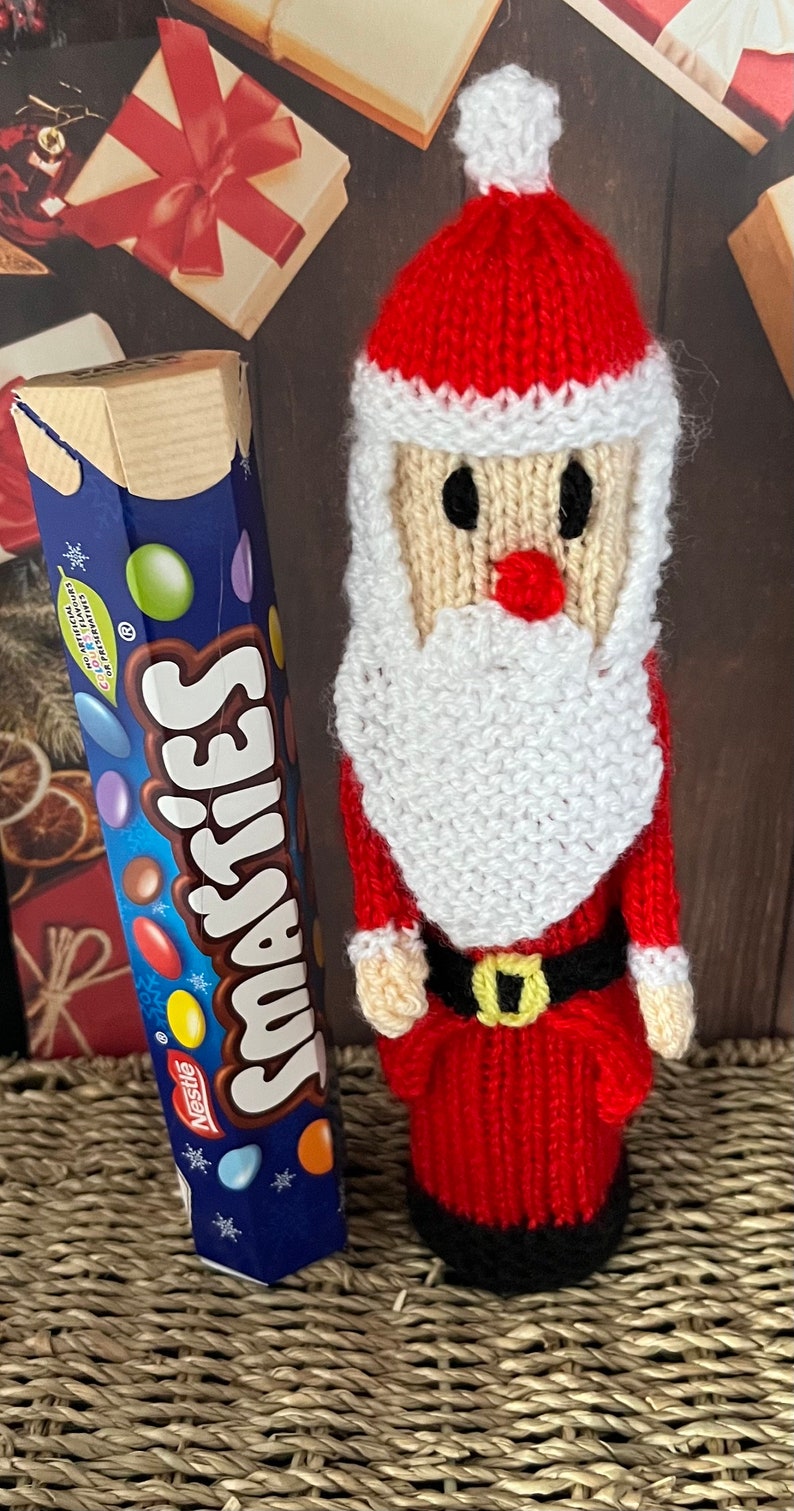 Hand Knitted, Christmas Sweet Tube Covers Santa, Reindeer,snowman, Elf ...