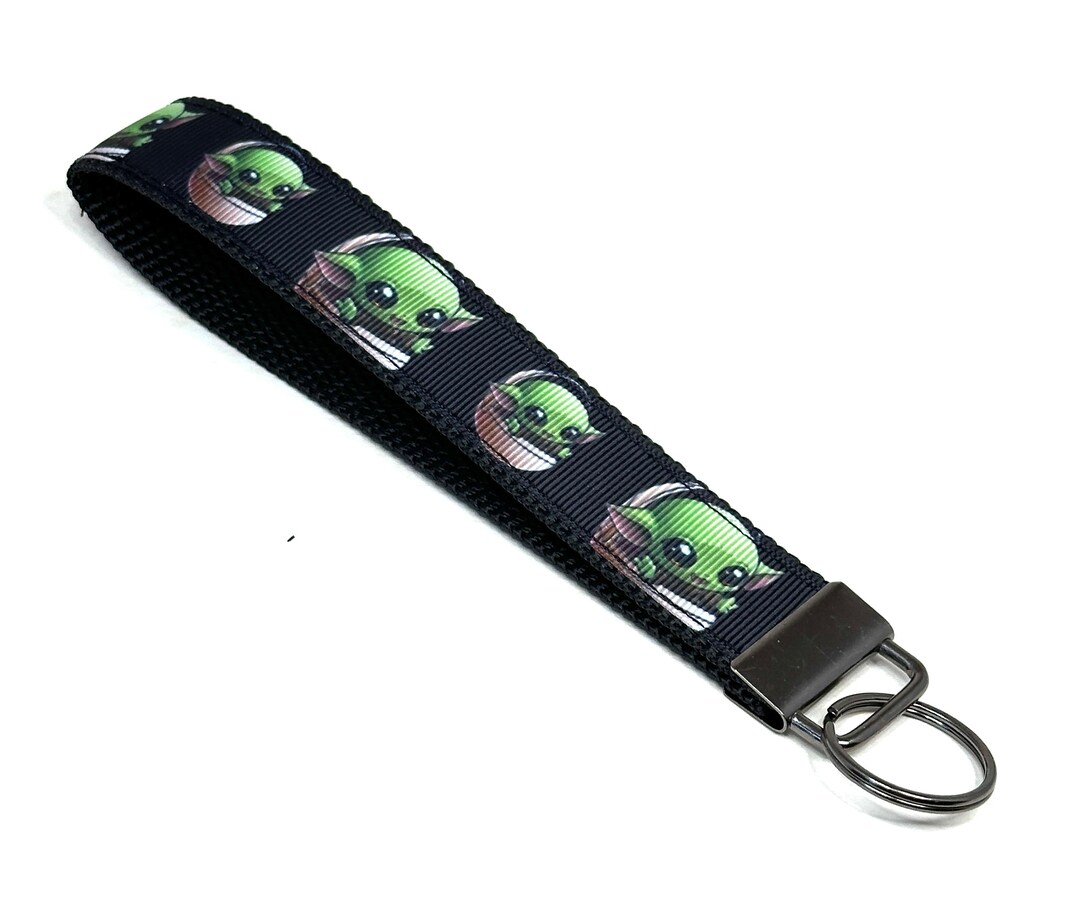 Star Wars Baby Yoda Keychain / Wristlet / Ribbon Keychain / Key Fob ...