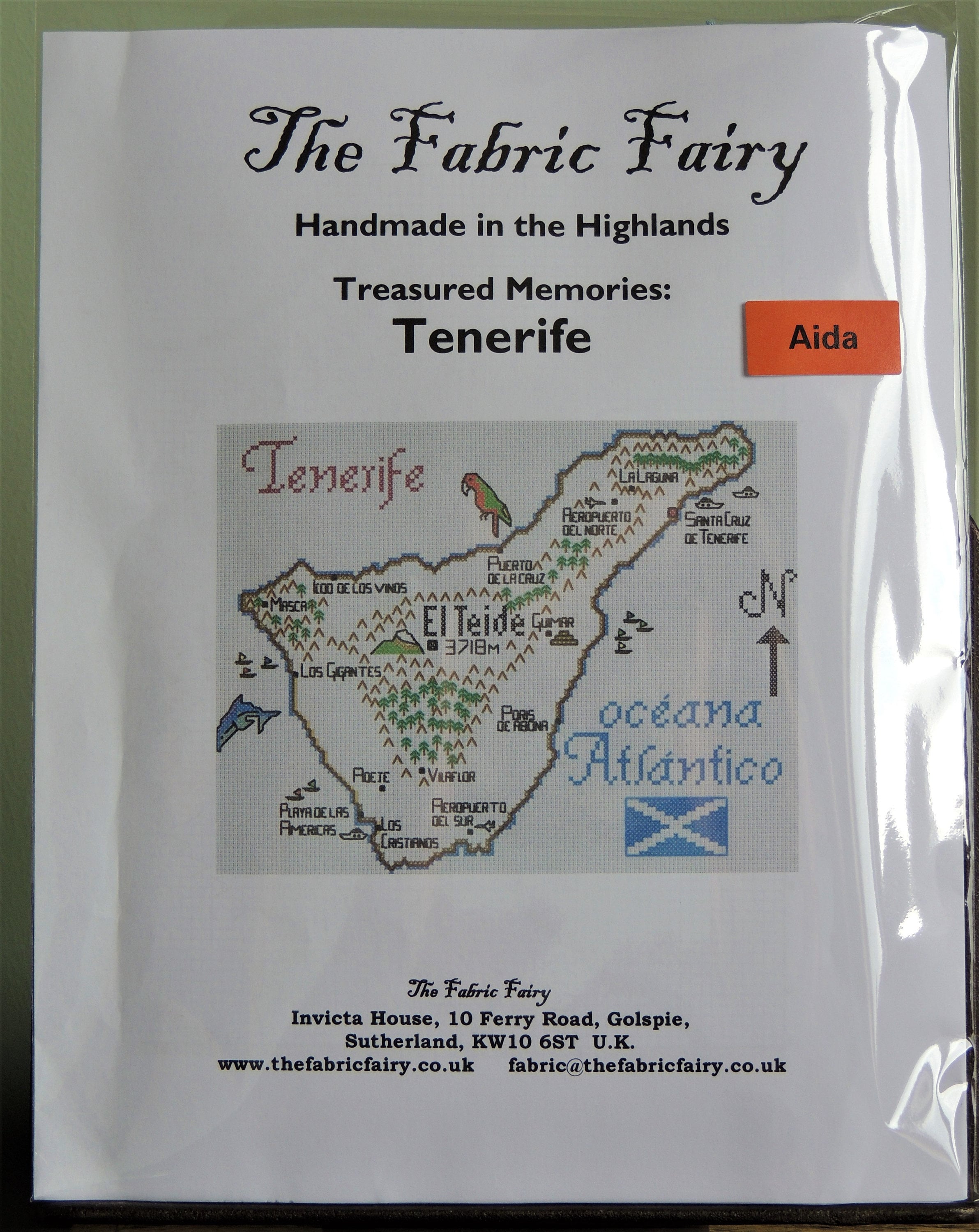 Cross Stitch Map Embroidery Kit, Tenerife (14-count Aida Fabric) - Etsy