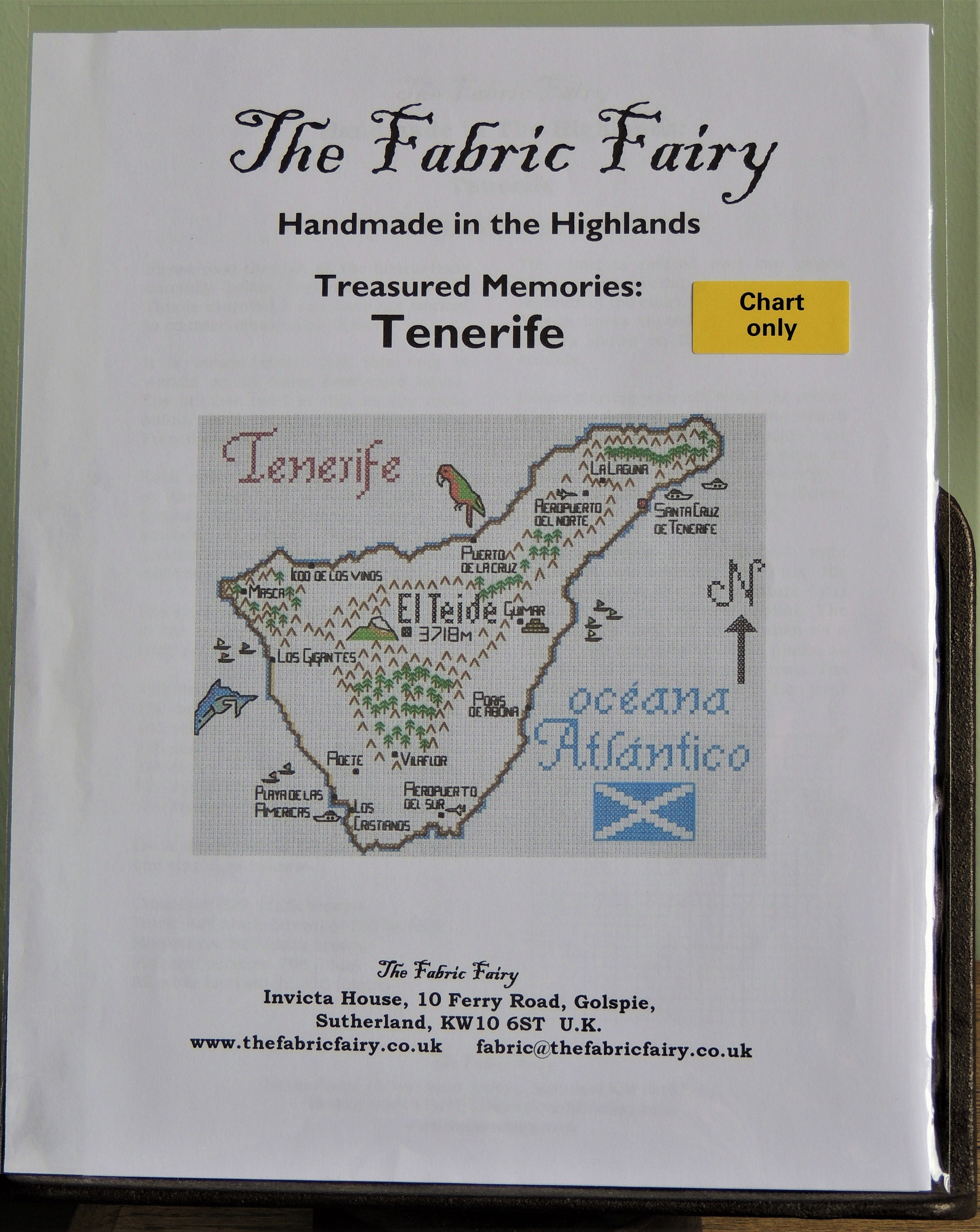 Cross Stitch Map Embroidery Chart, Tenerife (hard Copy) - Etsy