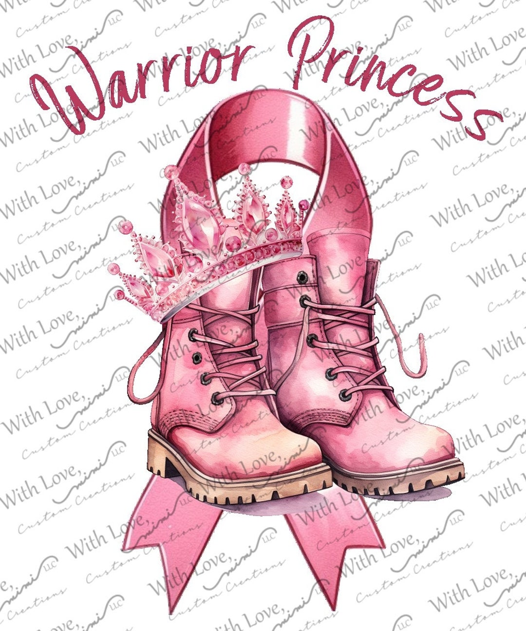 Digital Download Breast Cancer Warrior Princess PNG and JPEG File - Etsy