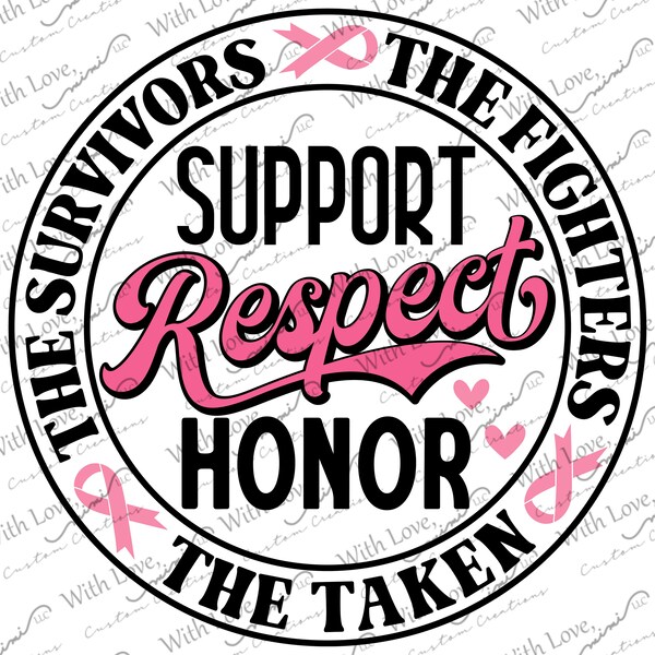 Support Breast Cancer Svg - Etsy