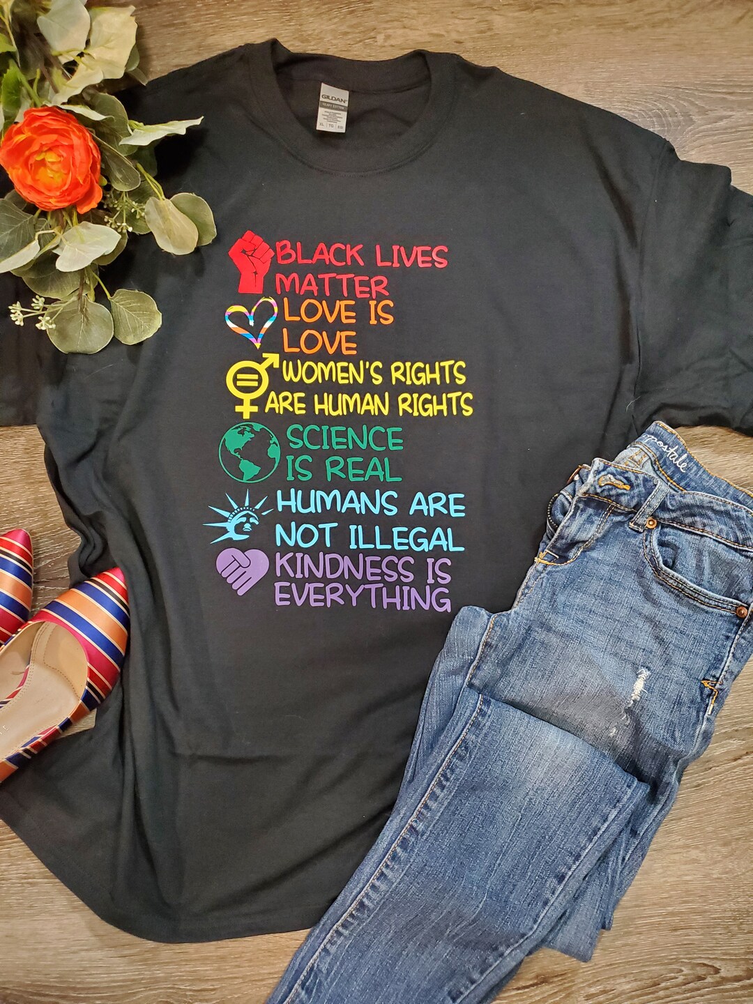 Kindness is Everything Shirt, I Support Black Lives Matter Shirt ...