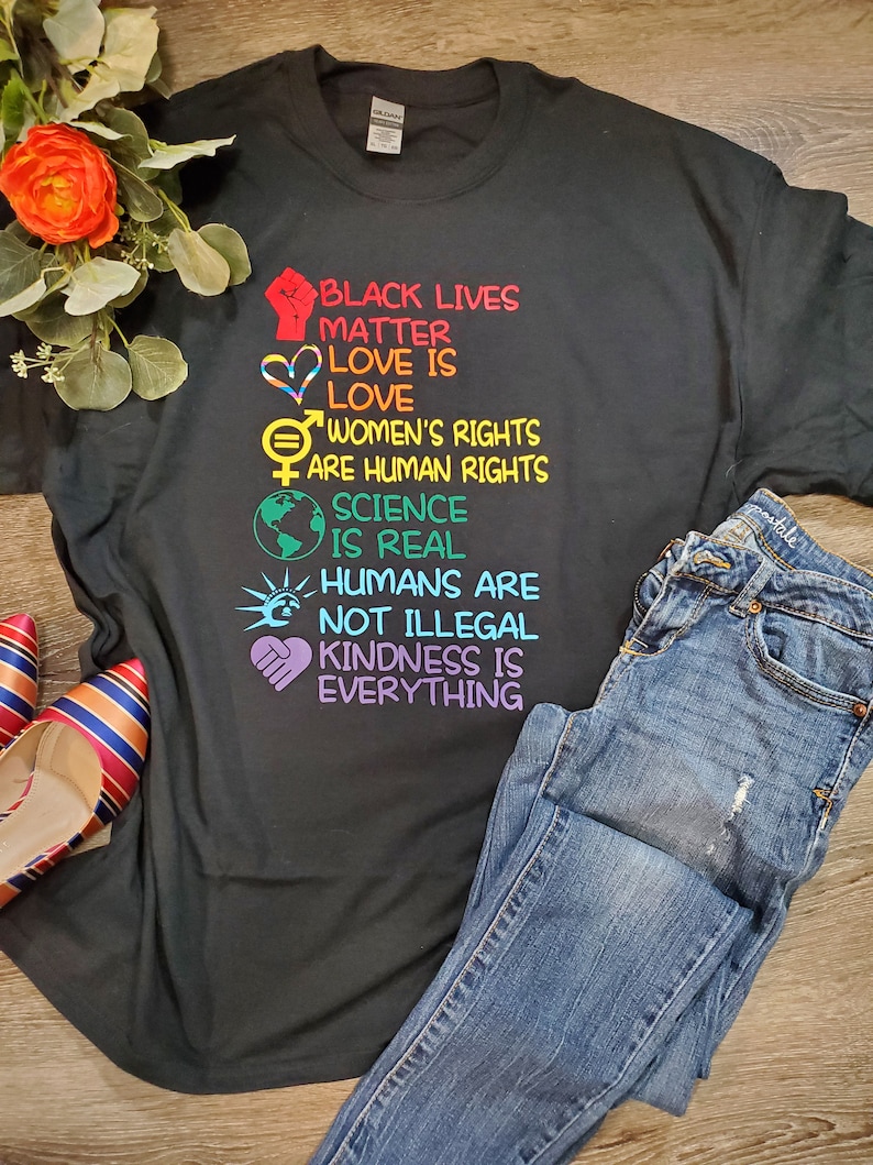 Kindness is Everything Shirt, I Support Black Lives Matter Shirt ...